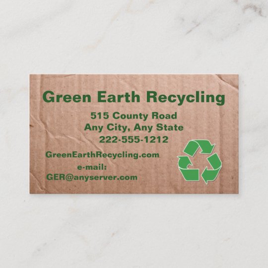 Recycling Business Cardboard Look Business Card | Zazzle.com