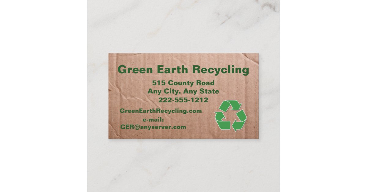 Recycling Business Cardboard Look Business Card | Zazzle