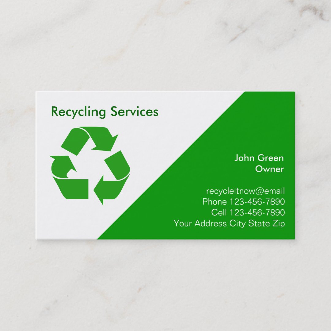 Recycling Business Cards | Zazzle