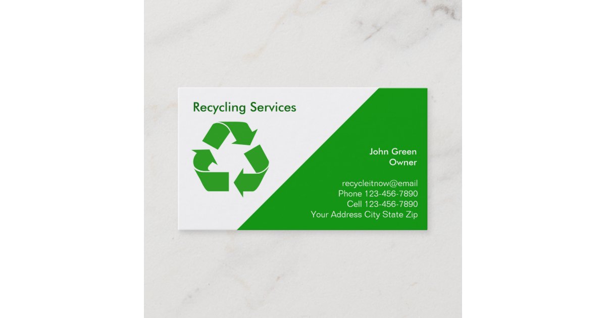 Recycling Business Cards | Zazzle