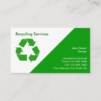 Recycling Business Cards | Zazzle