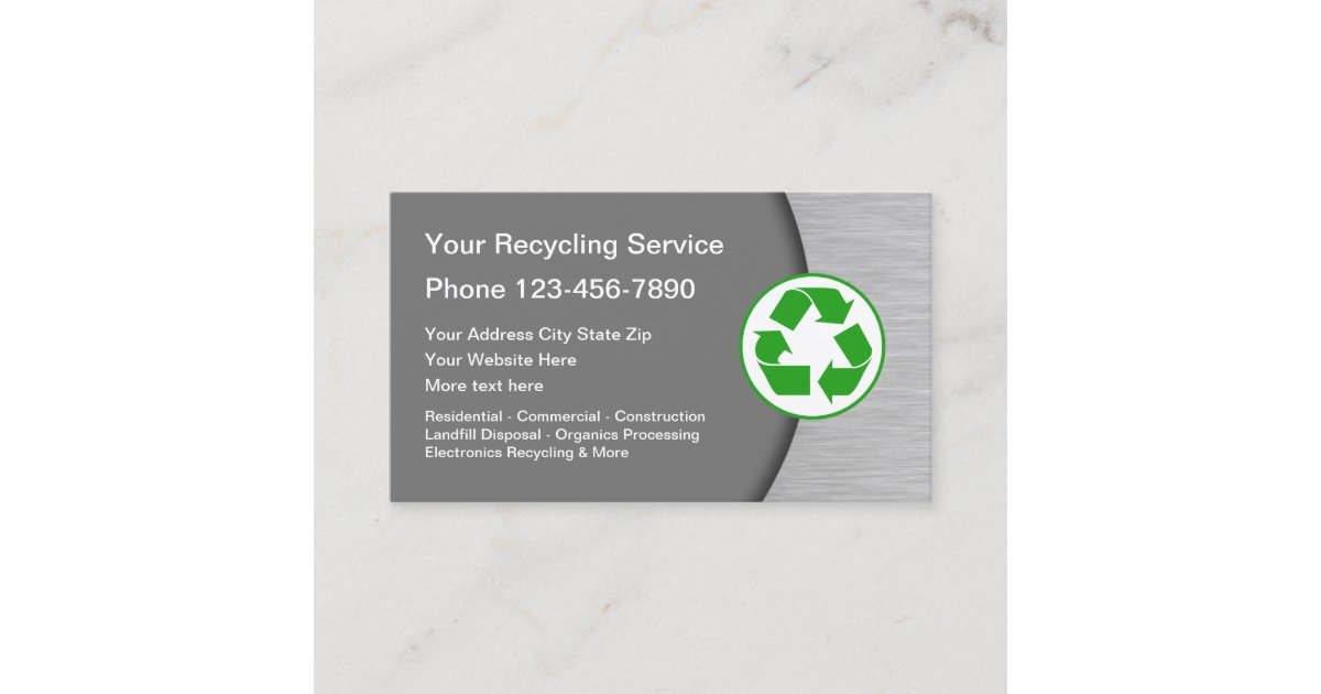 Recycling Business Cards Unique Online Template | Zazzle