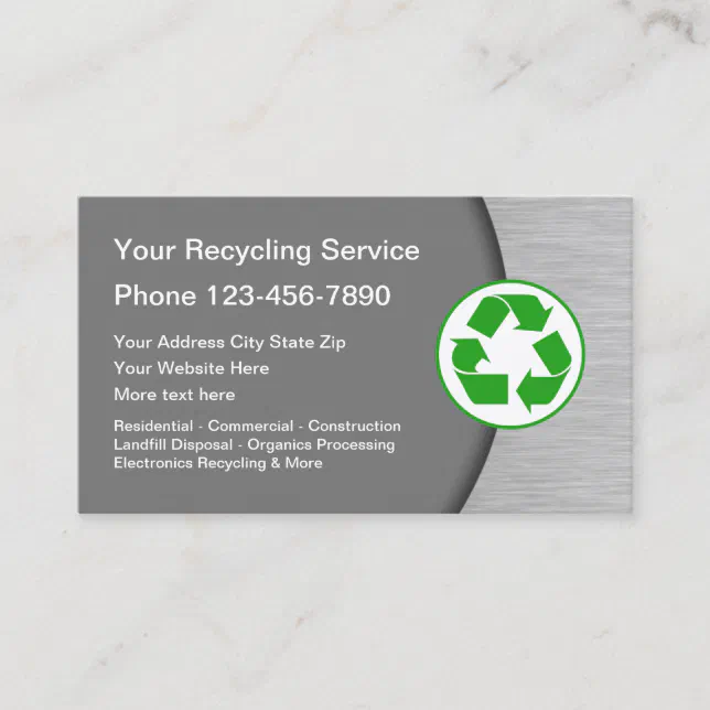 Recycling Business Cards Unique Online Template | Zazzle