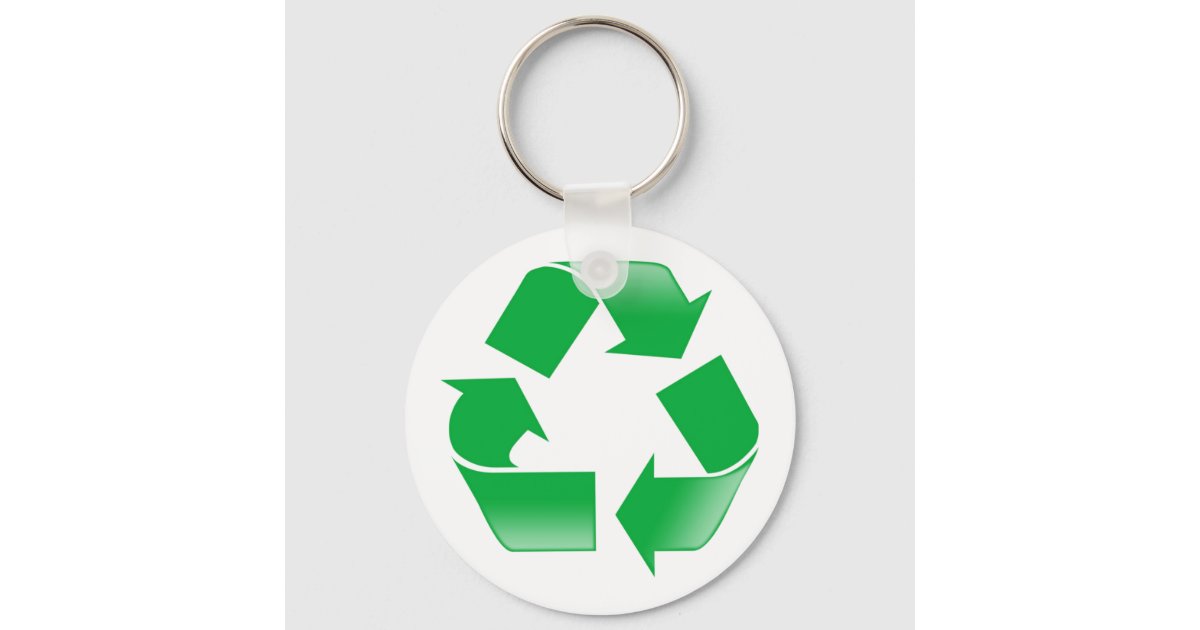 Recycling CLASSIC RECYCLE SYMBOL Keychain | Zazzle