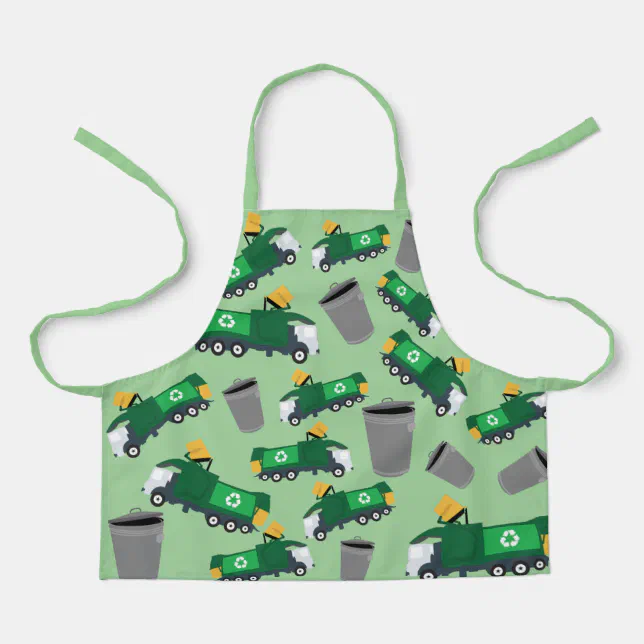 Recycling Garbage Truck Pattern Apron | Zazzle