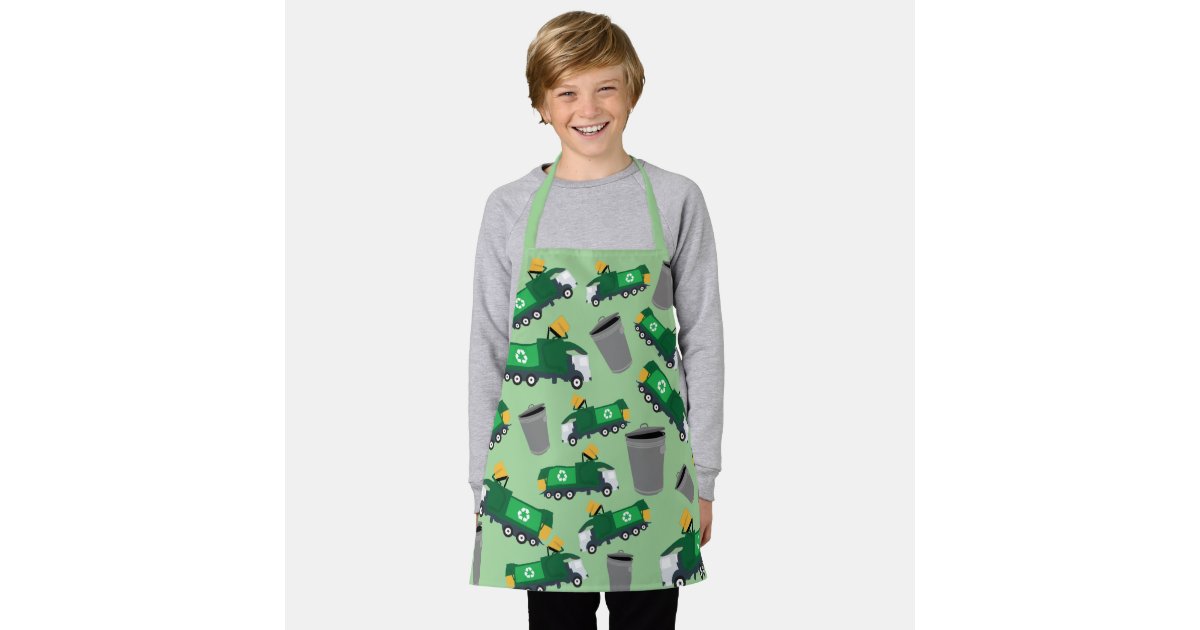 Recycling Garbage Truck Pattern Apron | Zazzle