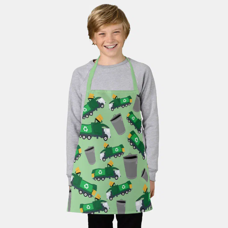 Recycling Garbage Truck Pattern Apron | Zazzle