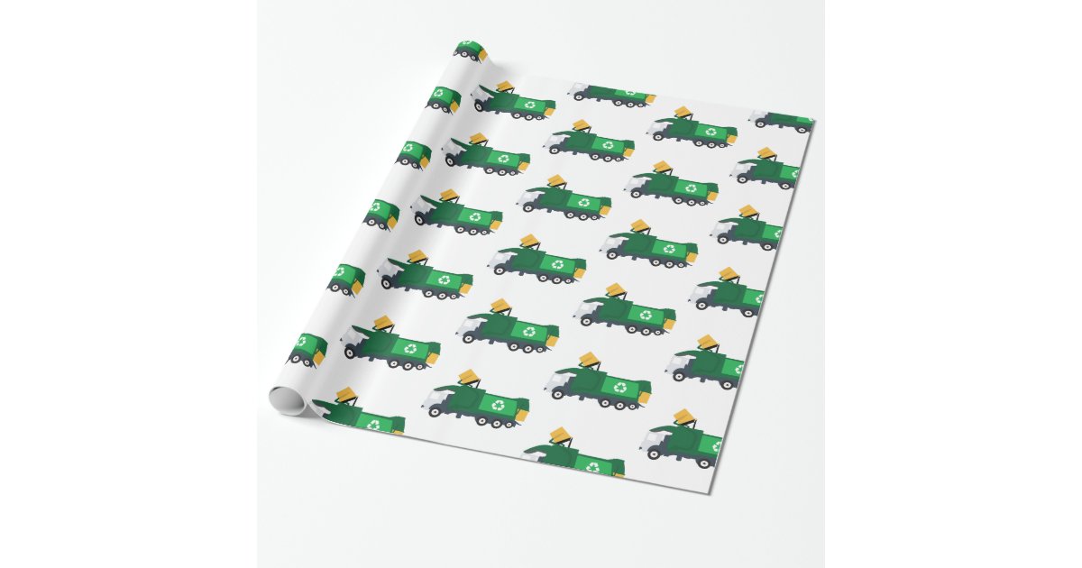 Recycling Garbage Truck Wrapping Paper | Zazzle