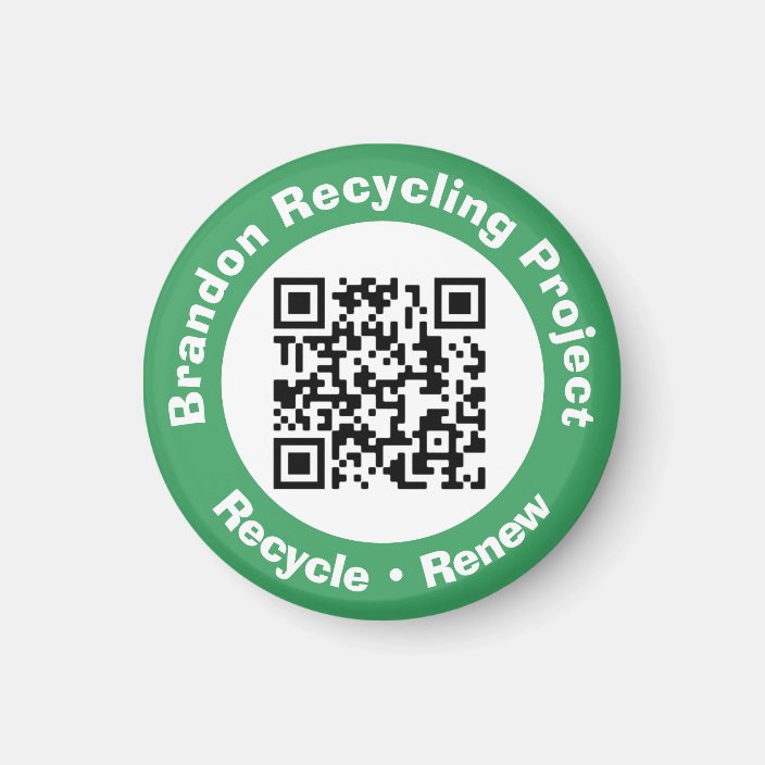 Recycling Project QR Code Recycle & Renew. Magnet | Zazzle.com