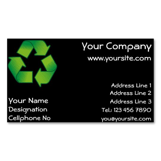 Recycling symbol business card magnet | Zazzle.com