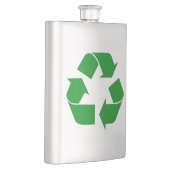 Recycling Symbol - Green Hip Flask | Zazzle
