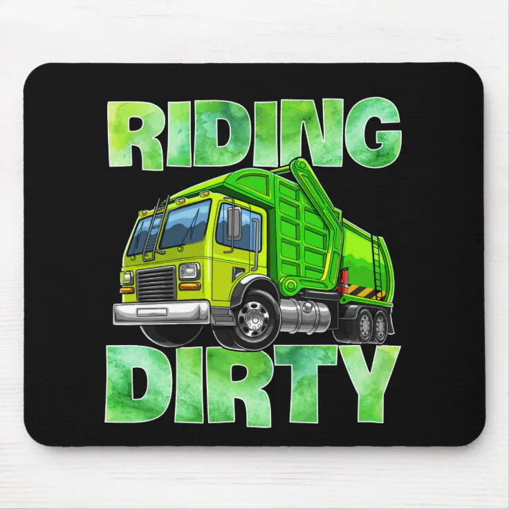 Recycling Trash Garbage Truck T Kids Men Riding Mouse Pad | Zazzle