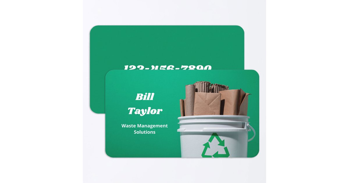 Recycling Waste Management Business Card | Zazzle