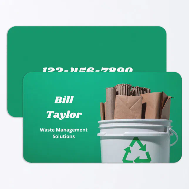 Recycling Waste Management Business Card | Zazzle