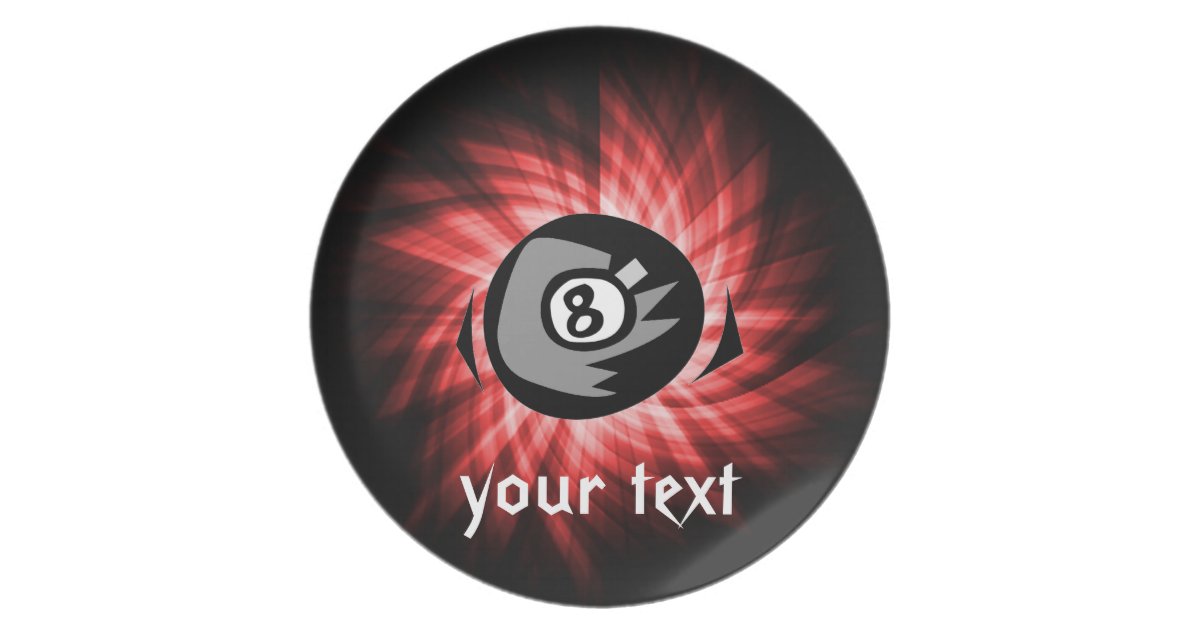 Red 8 ball plate | Zazzle
