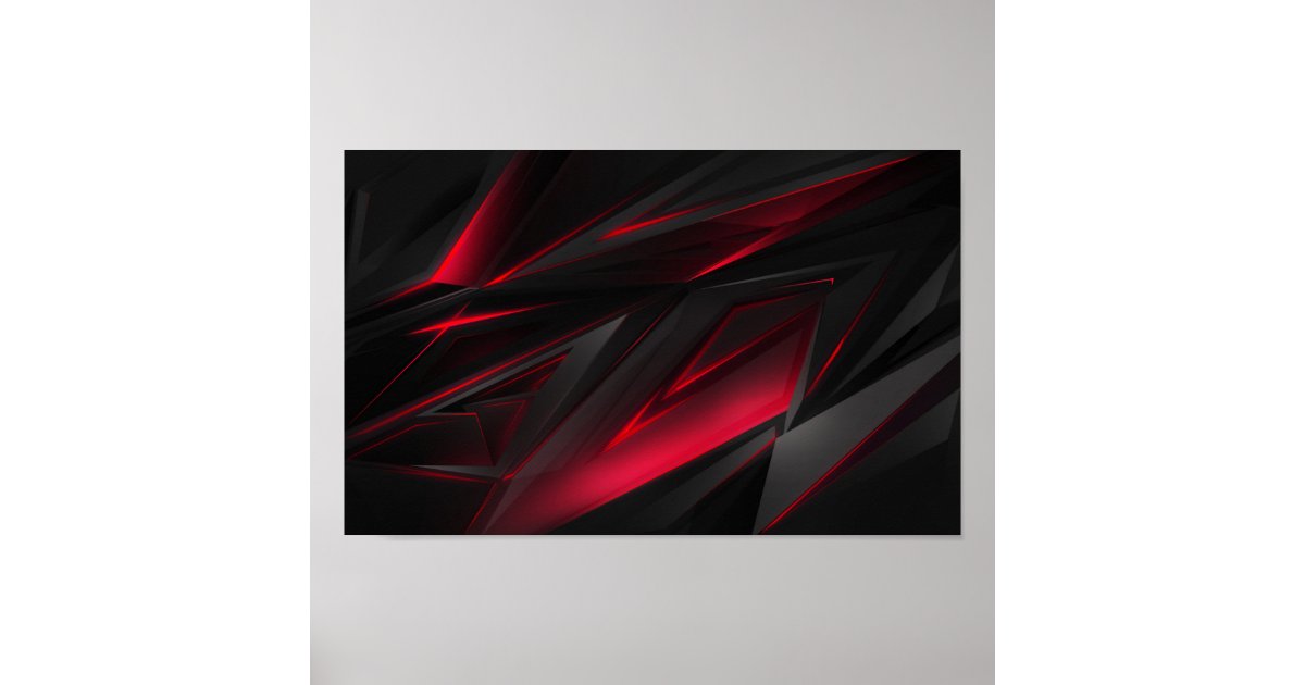 Red Abstract Poster | Zazzle