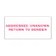 Red Addressee Unknown Return to Sender Self-inking Stamp | Zazzle