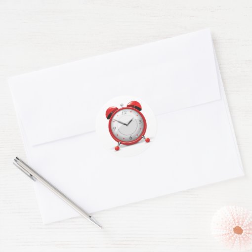 Red Alarm Clock Stickers | Zazzle