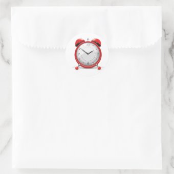 Red Alarm Clock Stickers | Zazzle