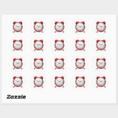 Red Alarm Clock Stickers | Zazzle