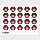 Red Alert Light Emoji Classic Round Sticker | Zazzle