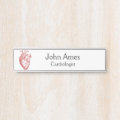 Red Anatomical Heart Cardiology Medical Door Sign | Zazzle