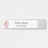 Red Anatomical Heart Cardiology Medical Door Sign | Zazzle