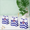 Red Anchor Nautical Chevron Stripes Favor Boxes | Zazzle