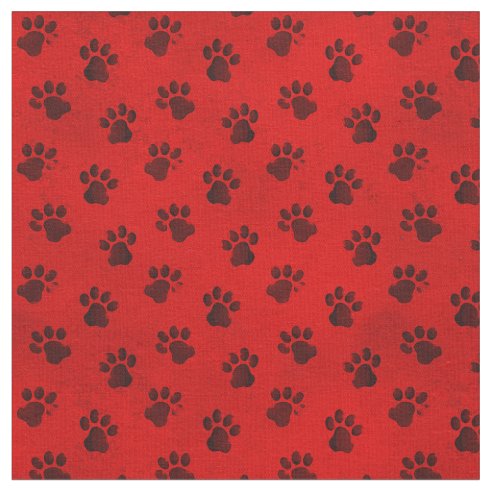 Paw Print Fabric | Zazzle