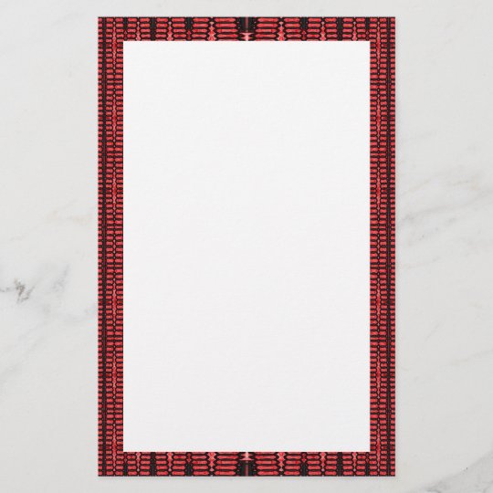 red and black border stationery | Zazzle.com