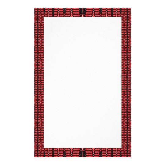 red and black border stationery | Zazzle
