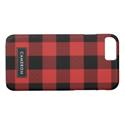 Red and Black Buffalo Check Plaid - Phone Case | Zazzle