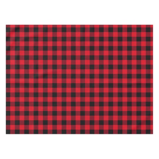 Red and Black Buffalo Check Tablecloth | Zazzle