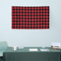 Red and Black Buffalo Plaid Backdrop Banner | Zazzle