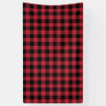 Red and Black Buffalo Plaid Backdrop Banner | Zazzle