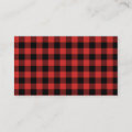 Red and Black Buffalo Plaid Business Card | Zazzle