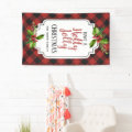 Red and Black Buffalo Plaid Christmas Banner | Zazzle