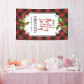Red and Black Buffalo Plaid Christmas Banner | Zazzle