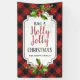 Red and Black Buffalo Plaid Christmas Banner | Zazzle