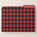 Red and Black Buffalo Plaid File Folder | Zazzle