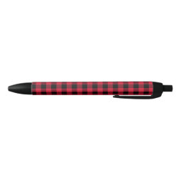 Red and Black Buffalo Plaid Pens | Zazzle