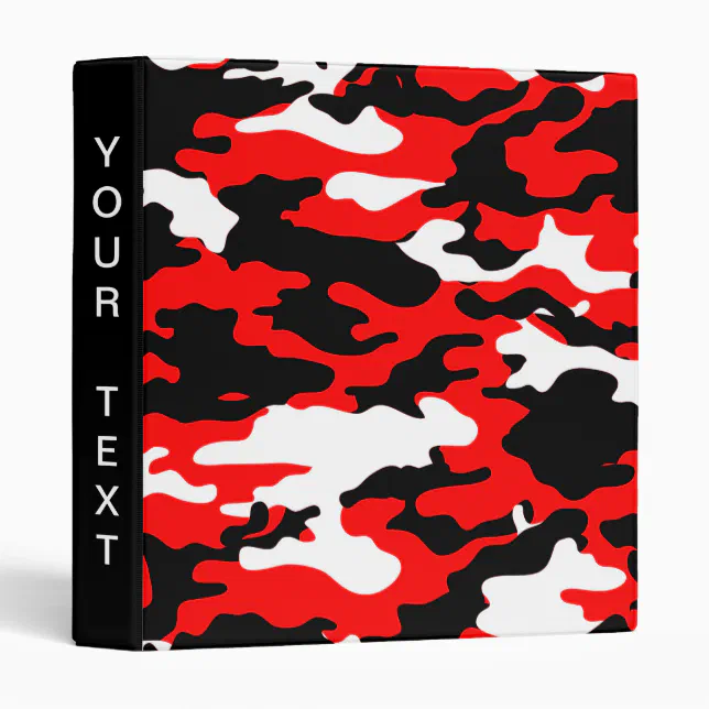 Red and Black Camo Binder | Zazzle