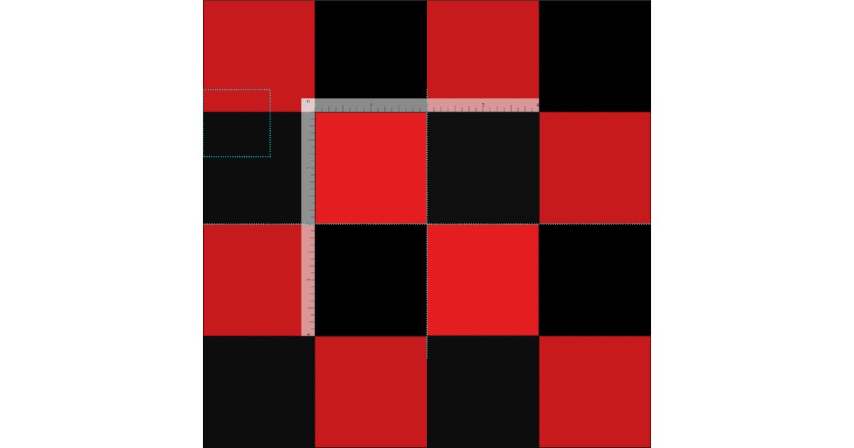 Red and black checkerboard pattern fabric | Zazzle