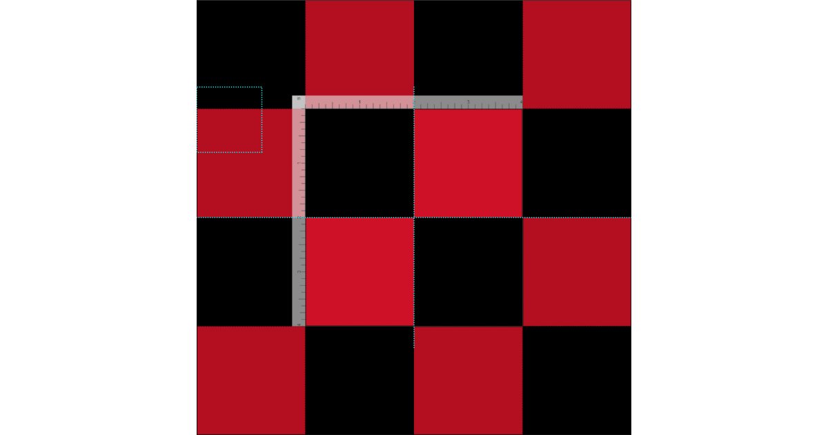 Red and black checkerboard pattern fabric | Zazzle