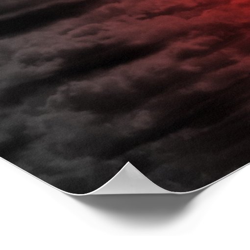 Red and Black Clouds Poster | Zazzle