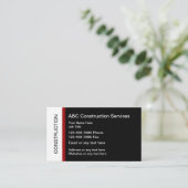 Red And Black Construction Business Card | Zazzle