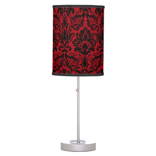 RED AND BLACK DESIGN TABLE LAMP | Zazzle.com