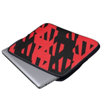 Red and Black Laptop Case With Abstract Pattern | Zazzle