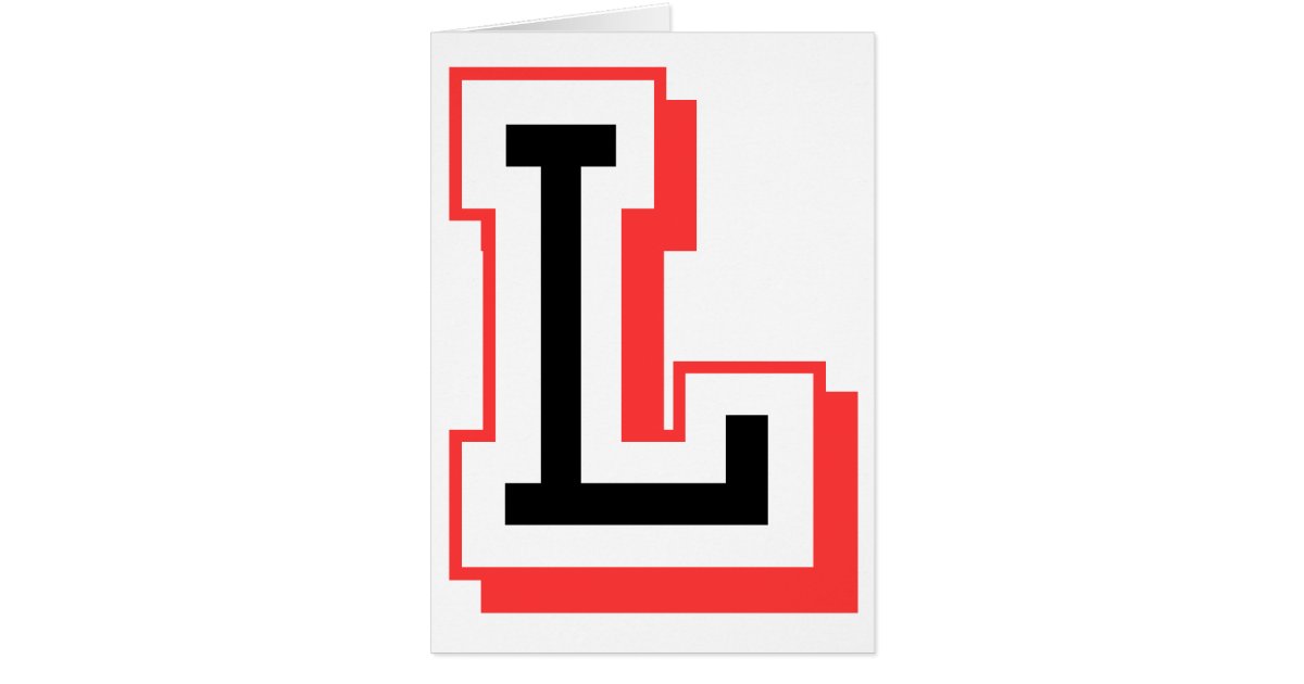 Red and black letter L | Zazzle