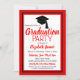 Red and Black Photo Graduation Party Invitation | Zazzle